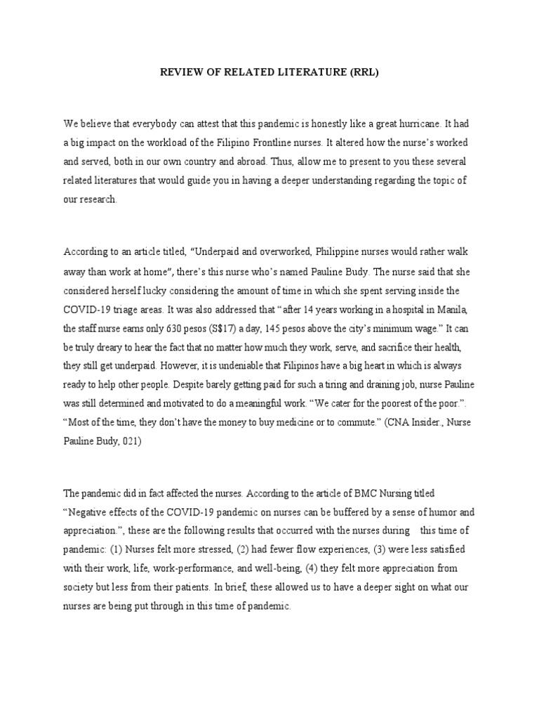 Review of Related Literature RRL Maglalang | PDF | Nursing | Health Care
