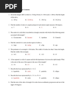 Formulae: Mathematics Form 2 Standardised Test 1: Circles Duration: 30 ...