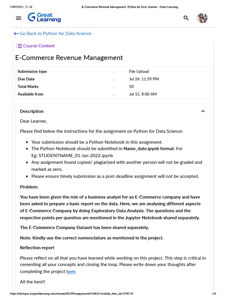 E-Commerce Revenue Management - Python For Data Science - Great ...