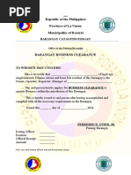 Barangay Business Permit Template | PDF