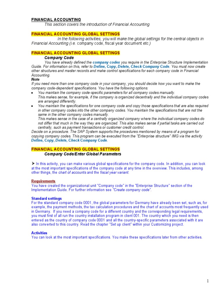 Financial Accounting Global Settings | PDF | Value Added Tax | Exchange Rate