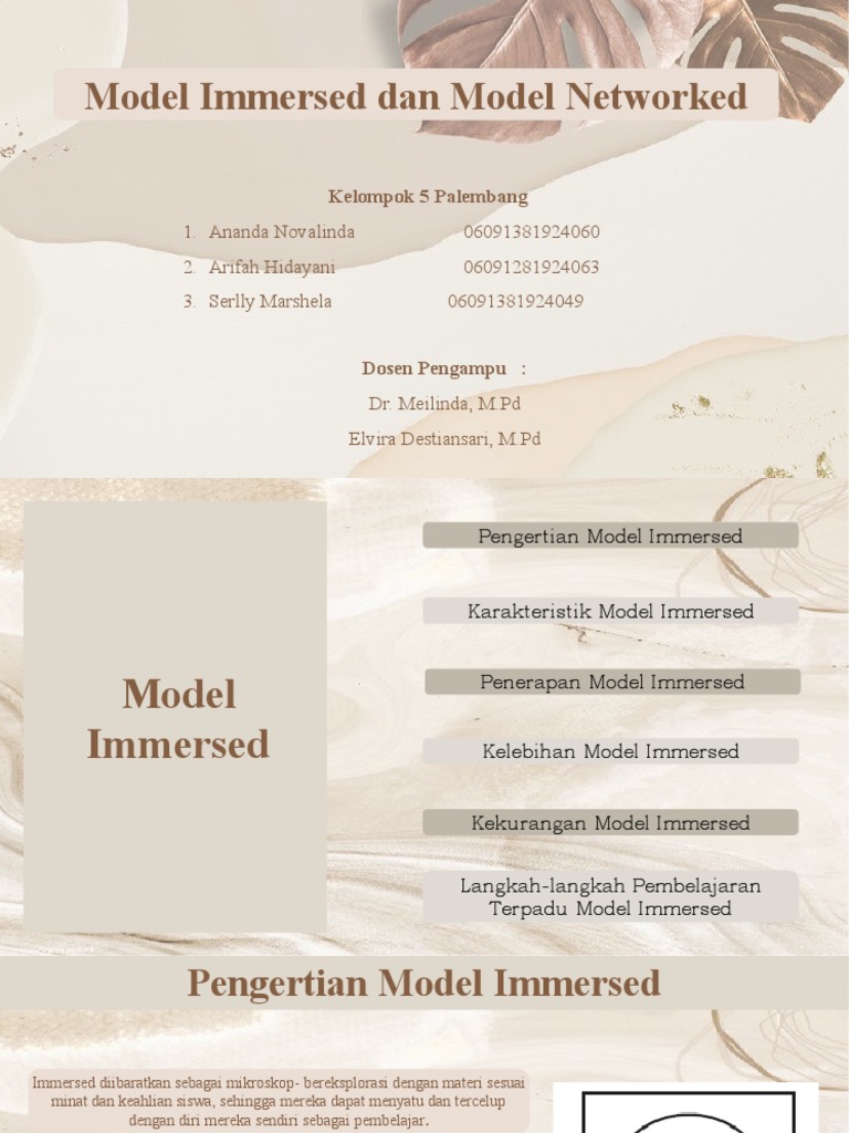 Model Immersed Dan Networked | PDF | Karier & Perkembangan