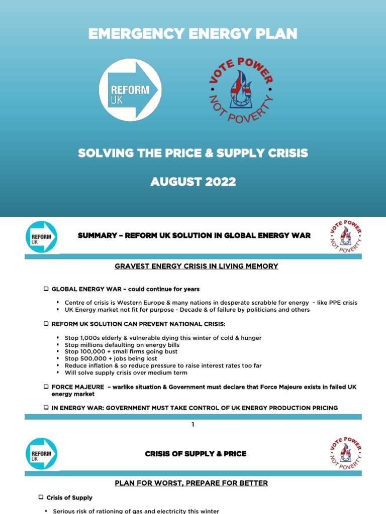 UK Emergency Energy Crisis Solutions | PDF | Natural Gas | Fuels