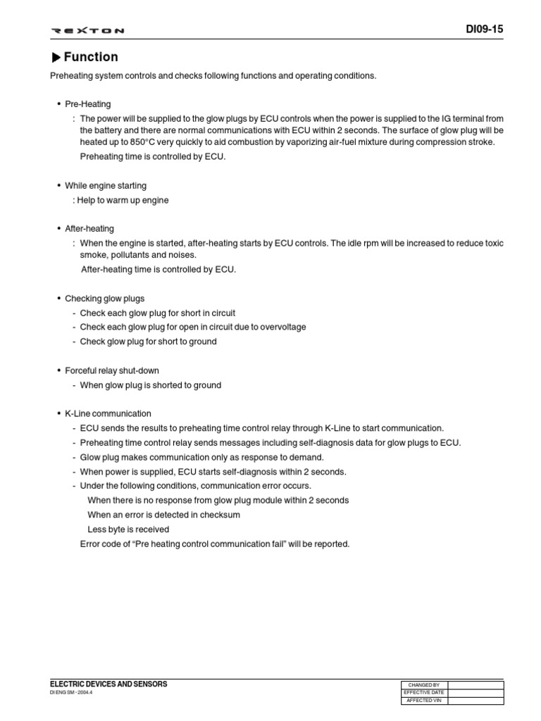 Preheating System Controls and Checks | PDF | Electrical Connector | Relay
