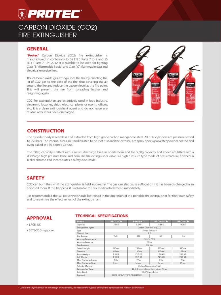 Carbon Dioxide Co2 Fire Extinguisher | PDF | Carbon Dioxide | Chemistry