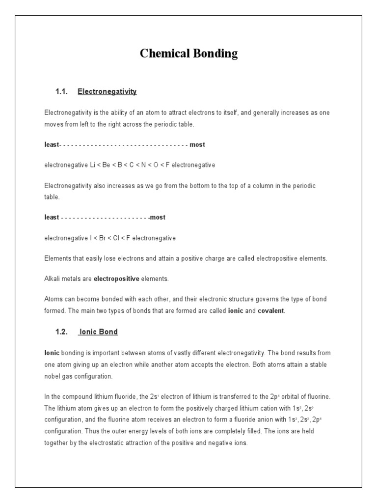 an-overview-of-chemical-bonding-through-electronegativity-ionic-bonds