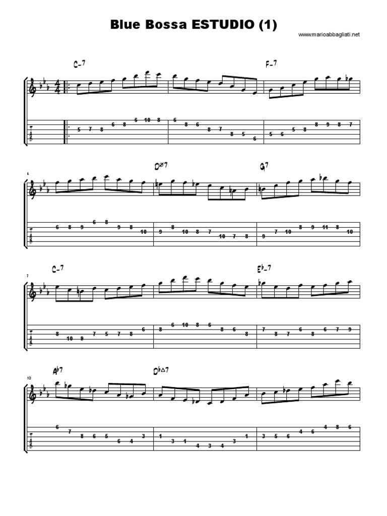 Blue Bossa Estudio | PDF