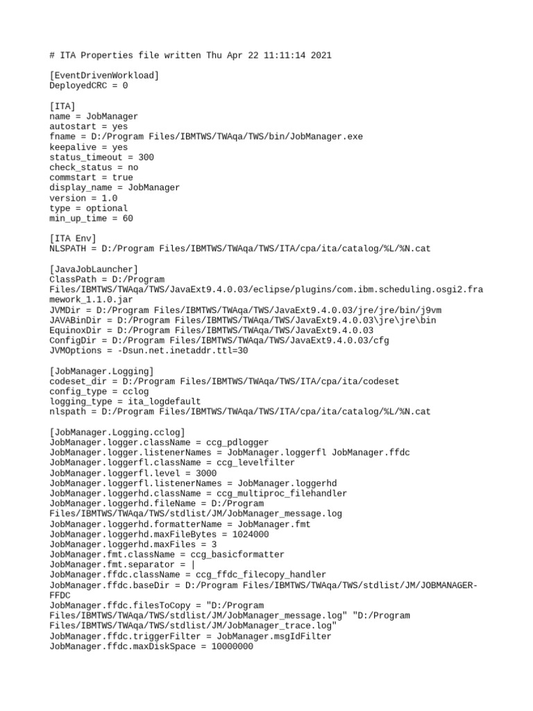 Jobmanager Ini | PDF | Computing Platforms | Computer File Formats