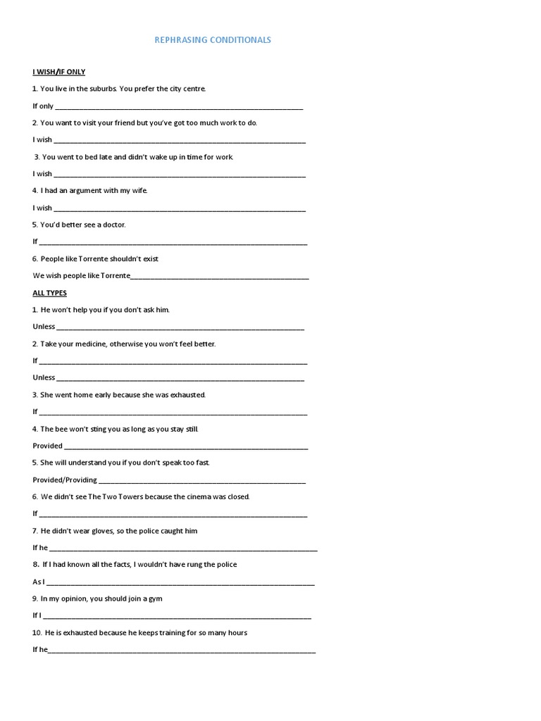 Conditional Sentences Guide | PDF | Career & Growth