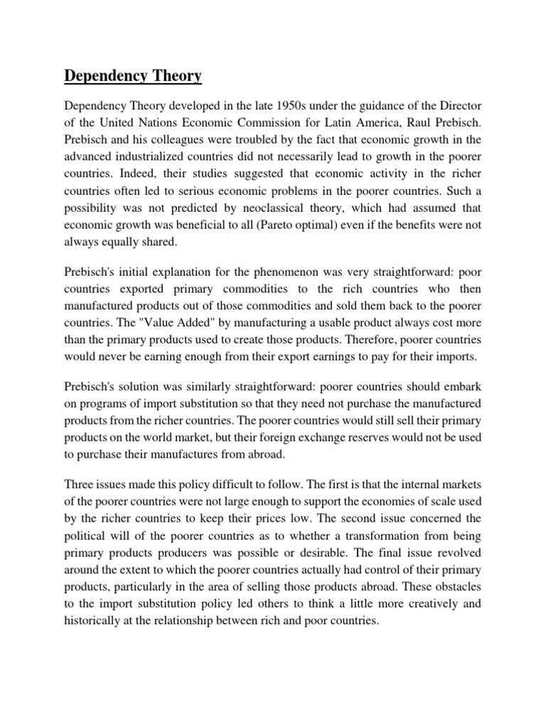 Dependency Theory | PDF | World Systems Theory | Karl Marx