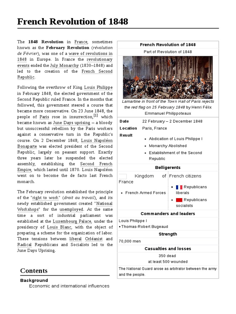 (Wiki) February Revolution of 1848 | PDF | Friedrich Engels | French Revolution