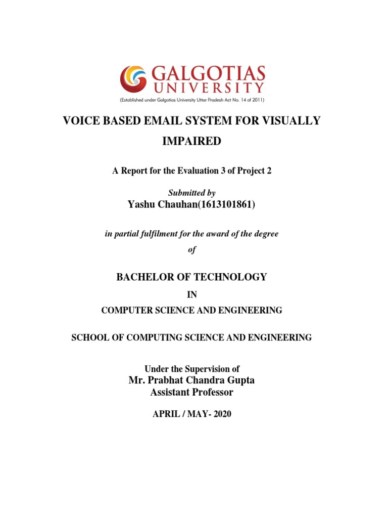 Voice Based Email System for Visually Impaired | PDF | Speech ...