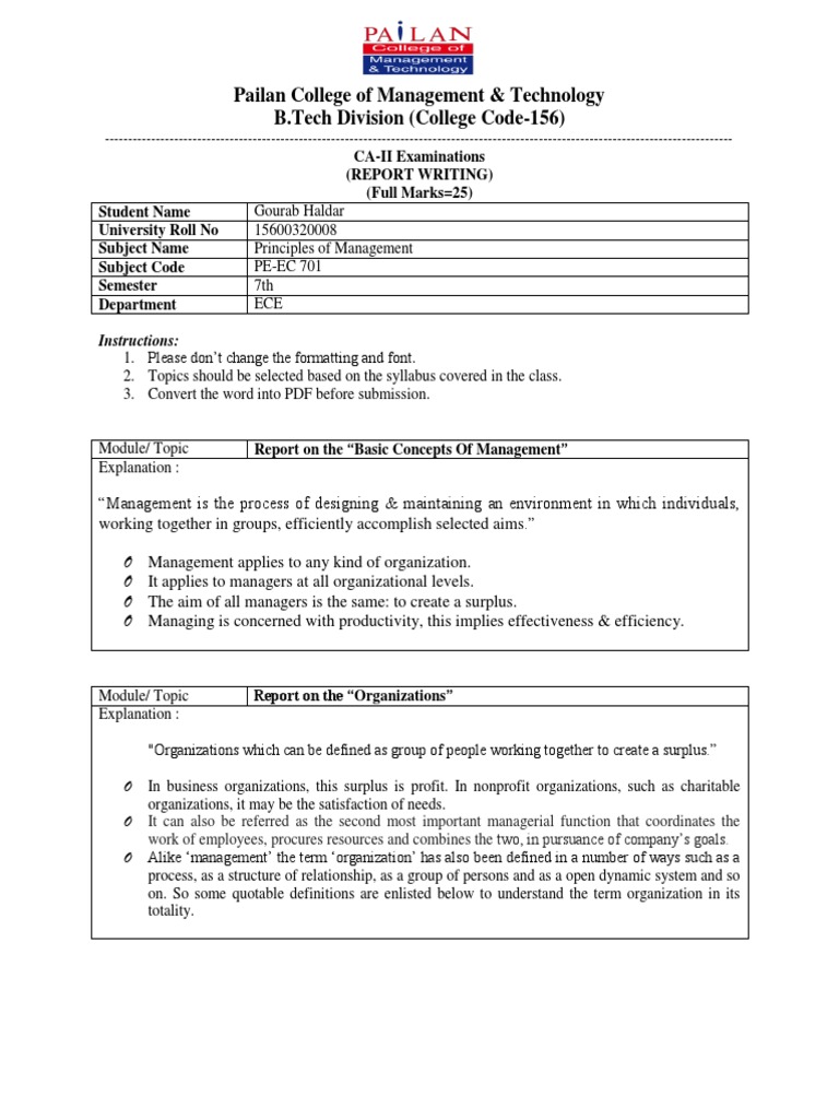 Pailan College of Management & Technology B.Tech Division (College Code ...