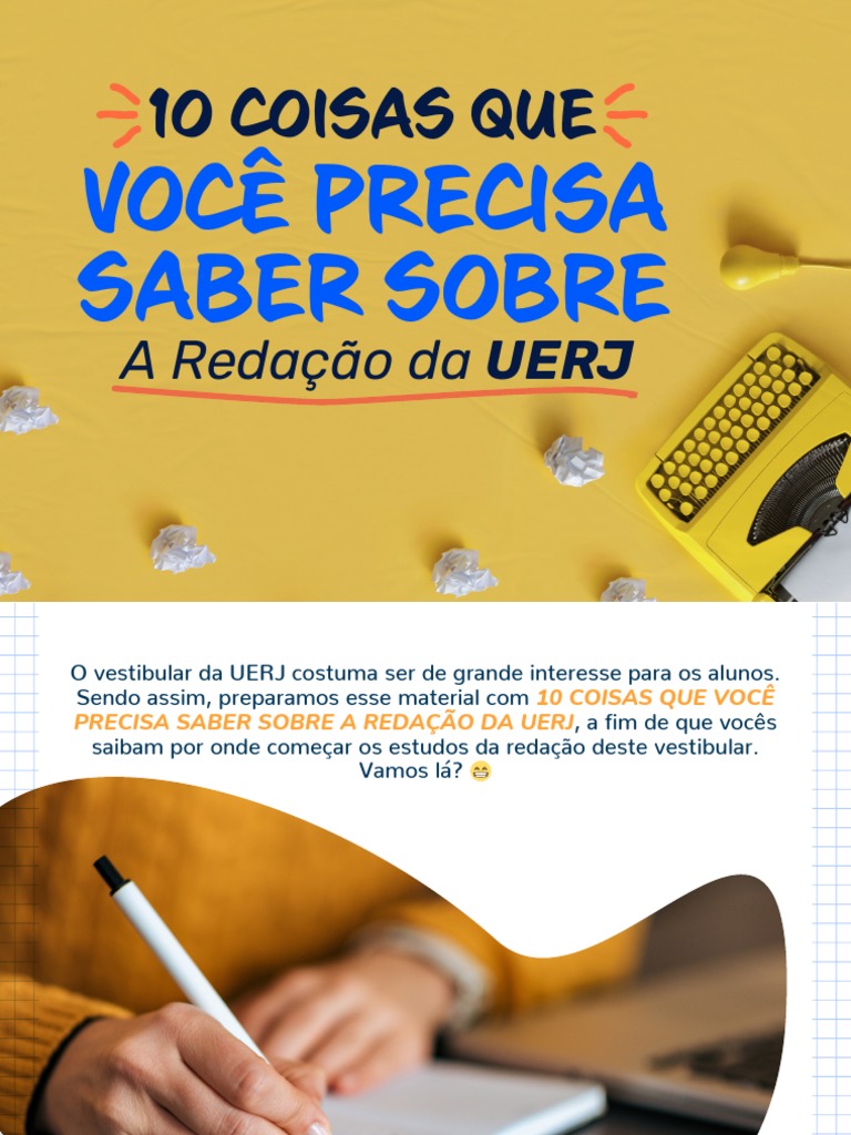 Coisas Que Você Precisa Saber Sobre A Redação Da Uerj | PDF