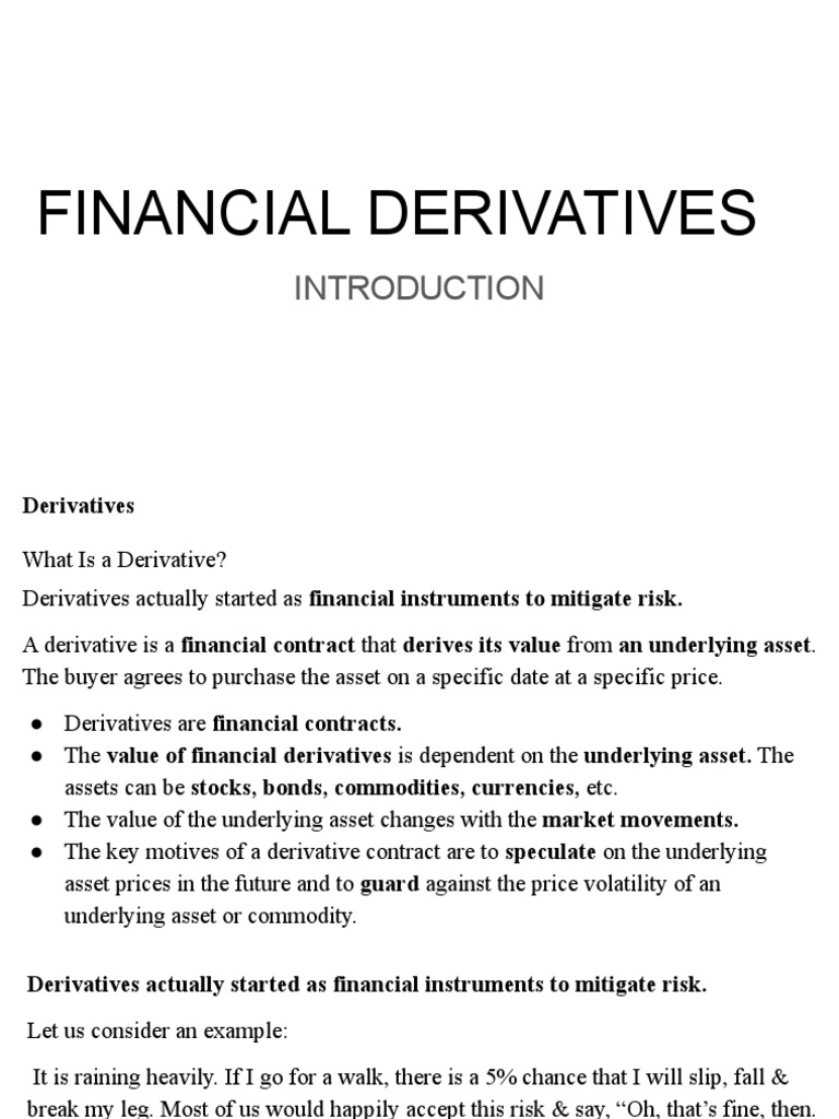 FD Bcom Module 1 | PDF | Futures Contract | Option (Finance)