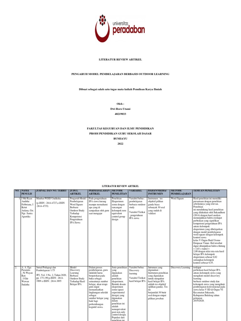 DWI RORO UTAMI - 40219033 - Review | PDF