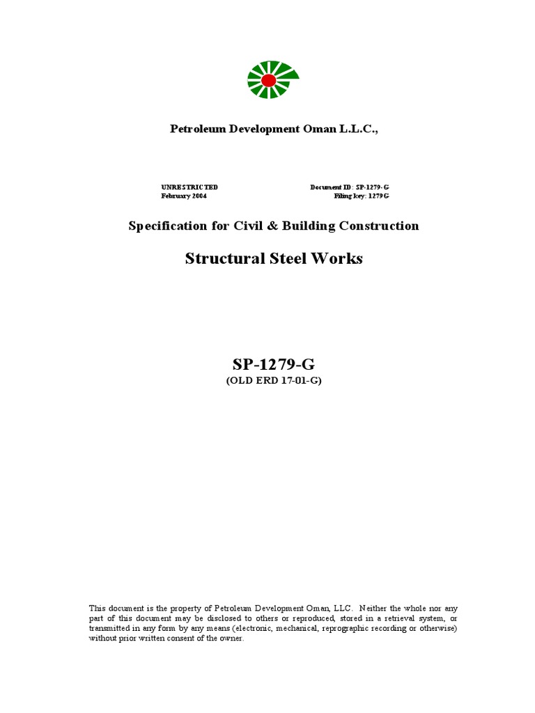 SP-1279-G Specification For Civil Building Construction | PDF | Screw ...