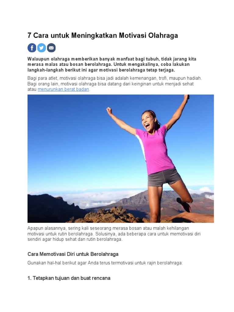 Maintaining Exercise Motivation | PDF