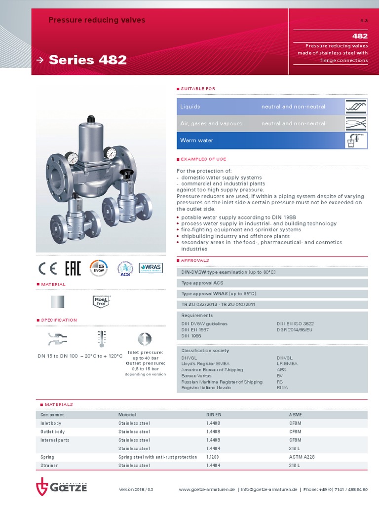 Goetze - 482 | PDF | Valve | Liquids