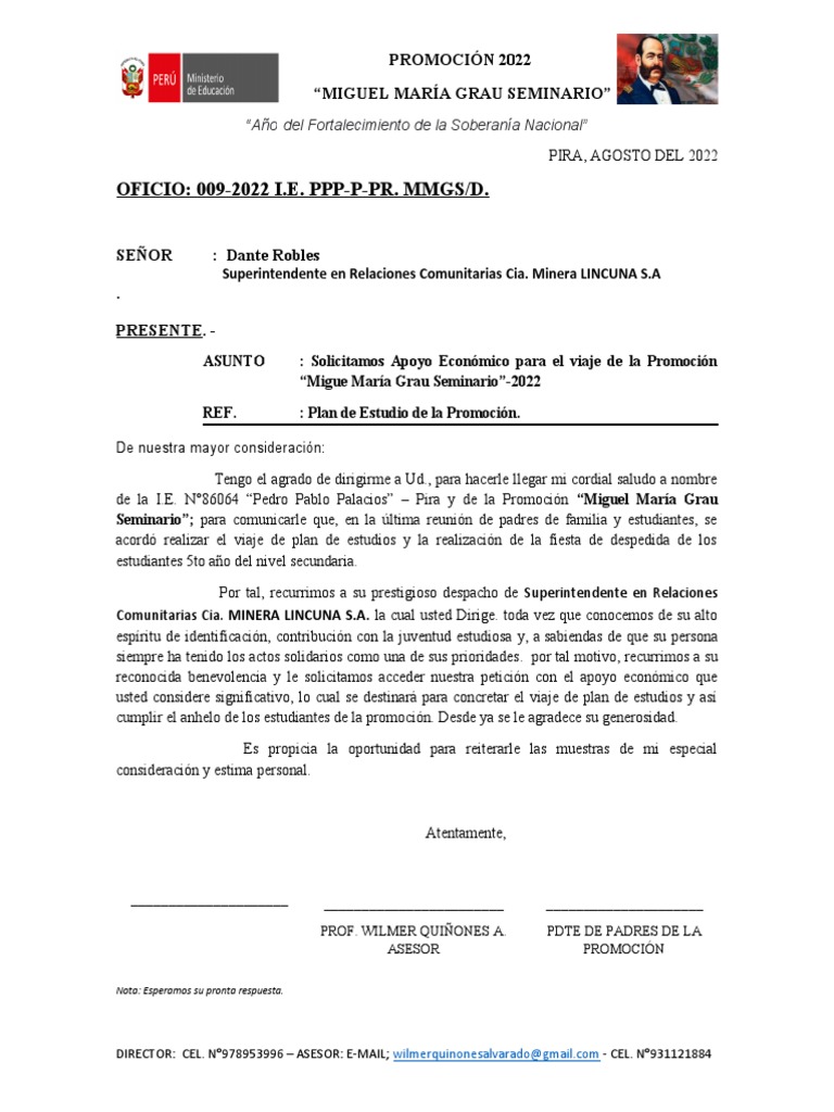 Oficio SRC - Lincuna-Recuay | PDF | Ciencias sociales | Derecho