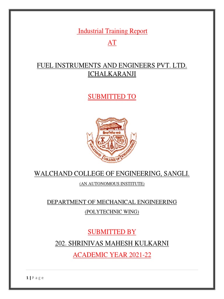 Industrial Training Report | PDF | Surface Roughness | Industrial Processes