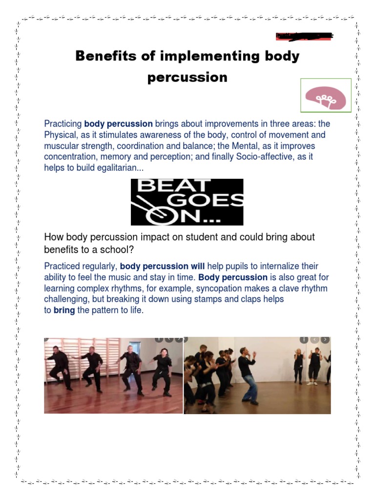 Benefits of Implementing Body Percussion | PDF