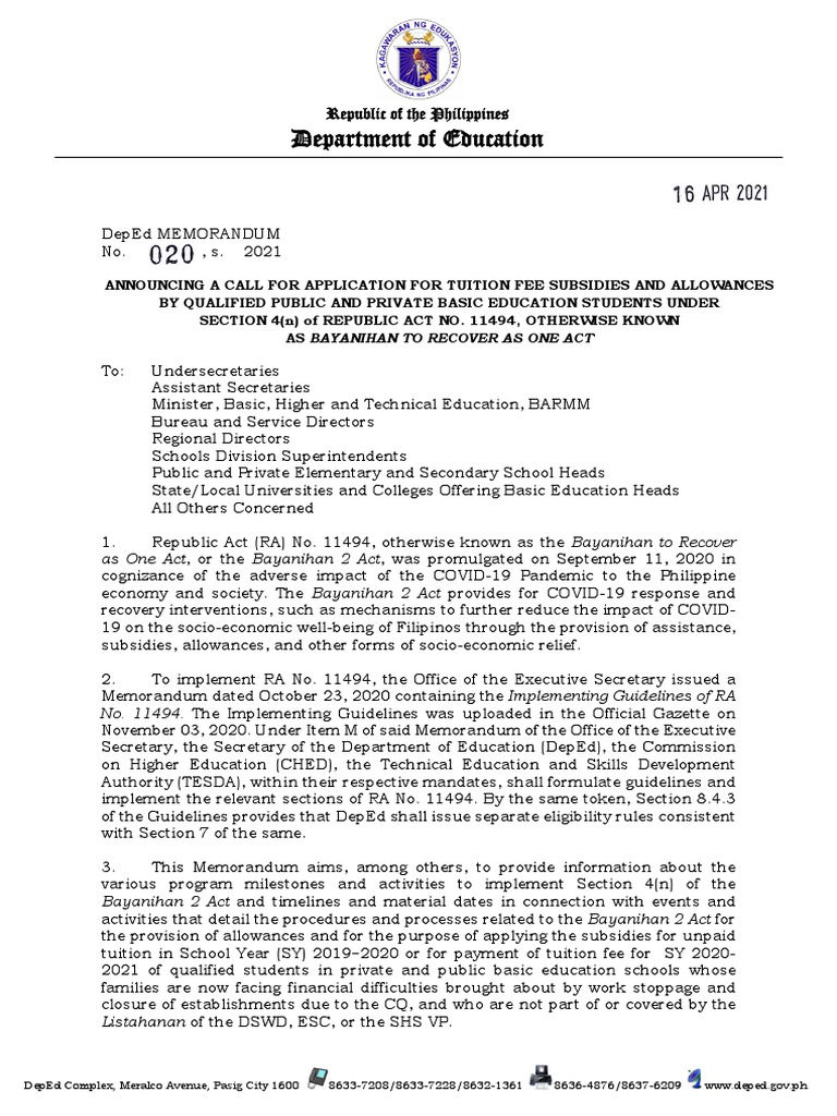 DEPED-OSEC-441806 | PDF | Government