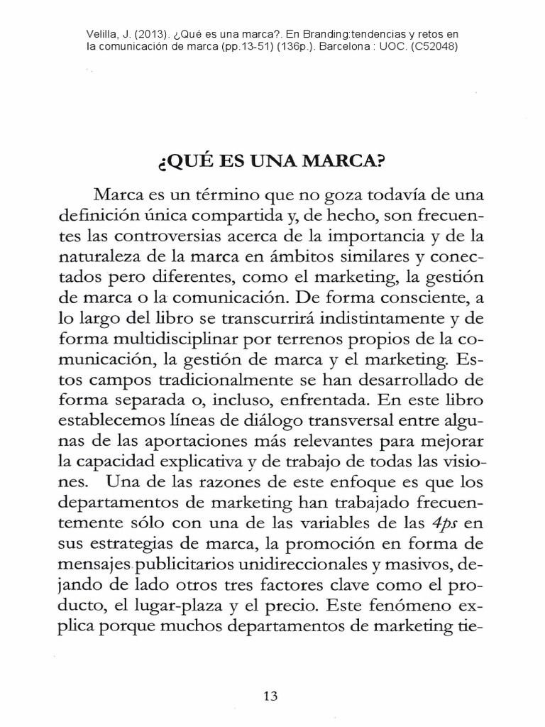 Qué Es Una Marca | PDF | Marca | Marketing