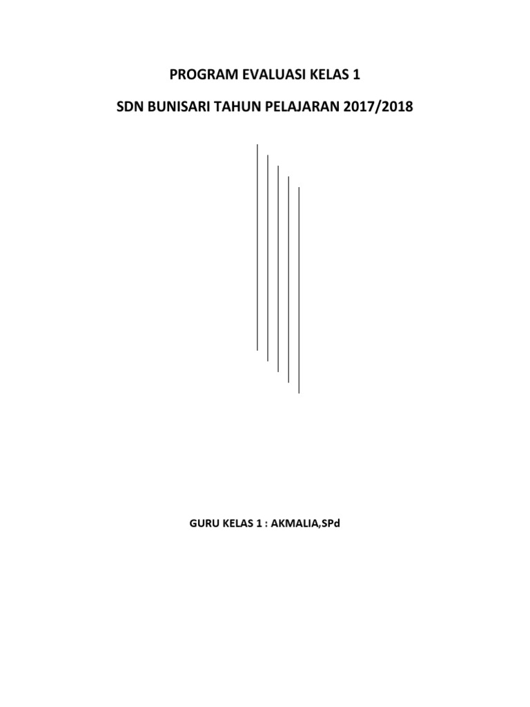 Program Evaluasi Kelas 1 | PDF