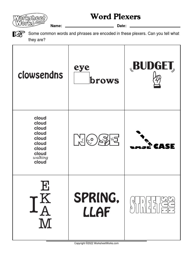 WorksheetWorks Word Plexers 3 | PDF