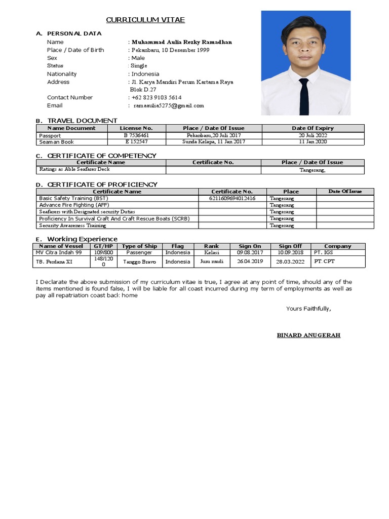 CV Rama | PDF | Watercraft | Transport