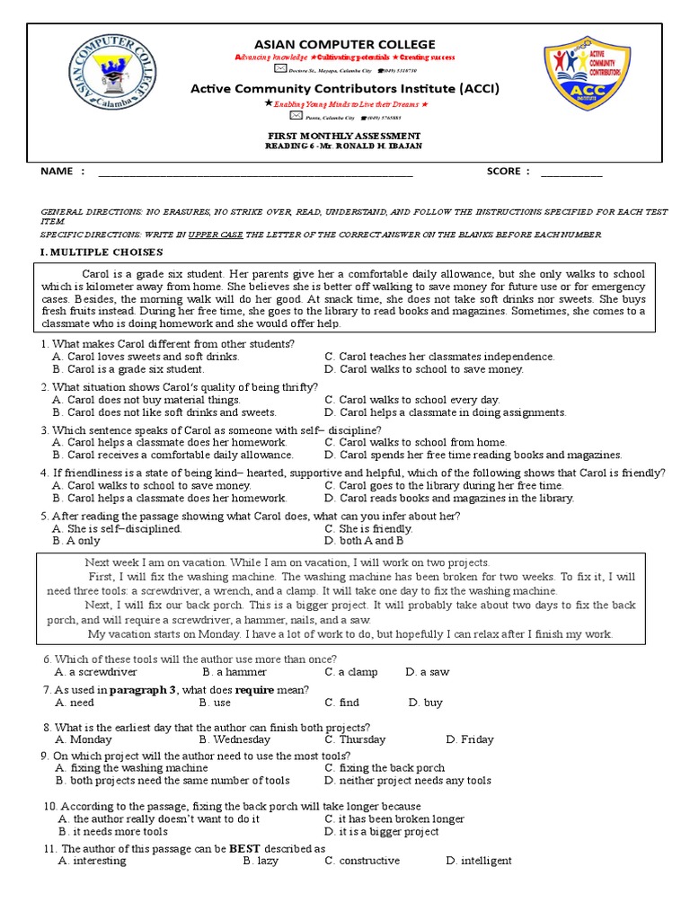 Asian Computer College Active Community Contributors Institute (ACCI) | PDF