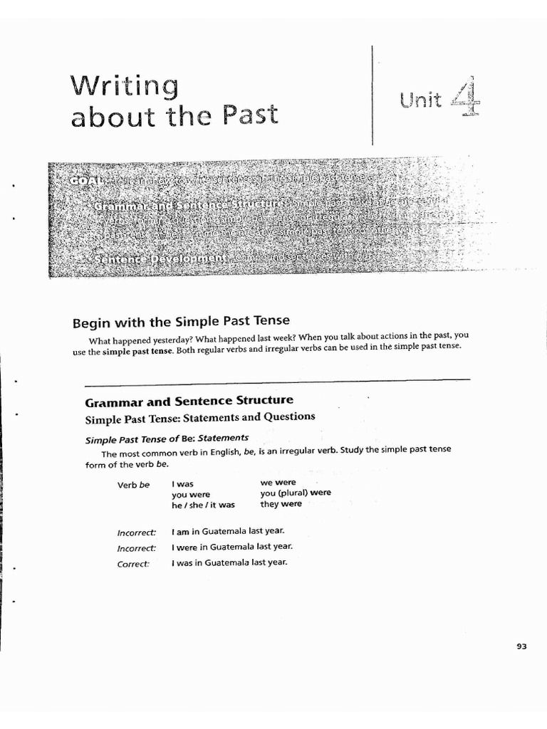 Great Writing 1 Unit 4 | PDF