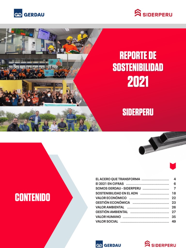 Reporte de Sostenibilidad GRI SIDERPERU 2021 | PDF | Sustentabilidad ...