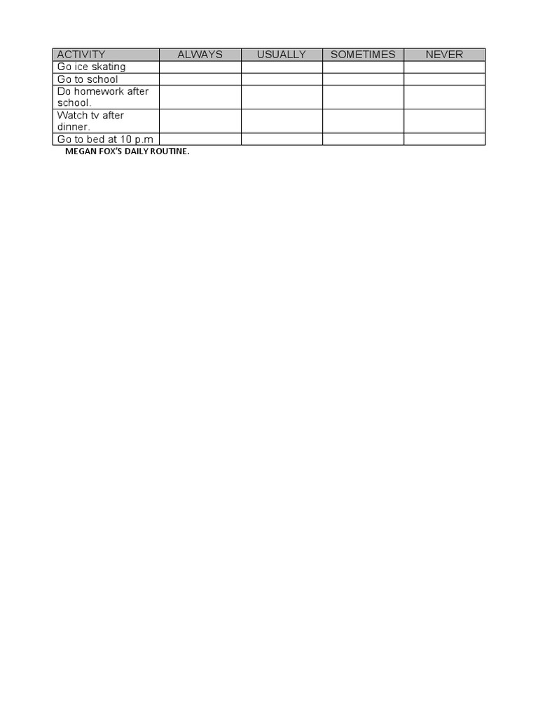 Worksheet Leisure Activities Pdf