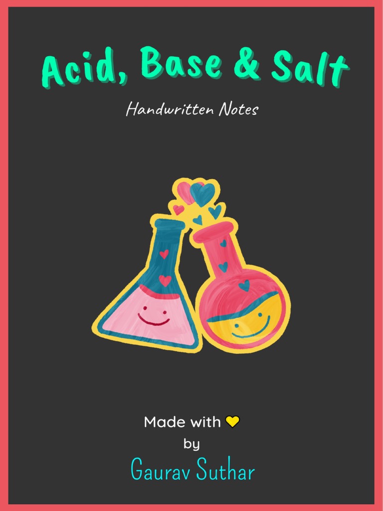 Acide Bases and Salt Class 10 | PDF | Acid | Hydroxide