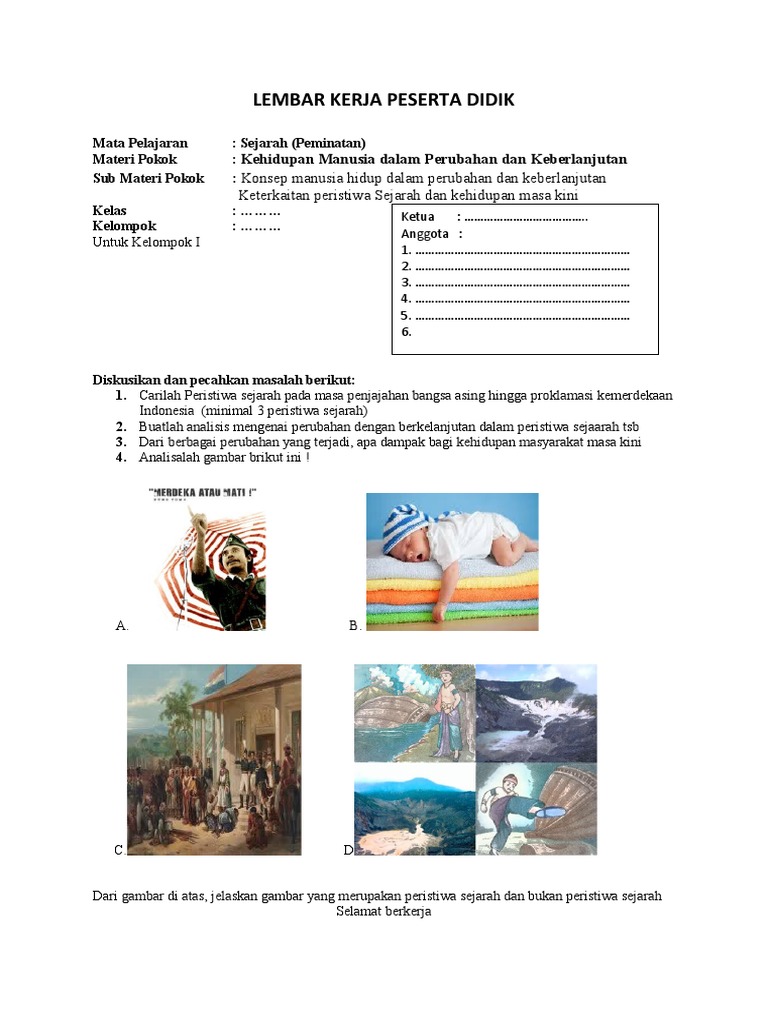 LKPD Sejarah Peminatan | PDF