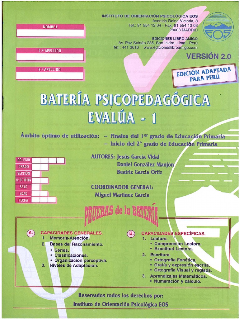 Evalua 1 Protocolo | PDF