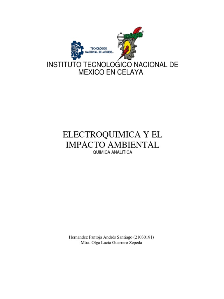 ELECTROQUIMICA | PDF | Electroquímica | Redox