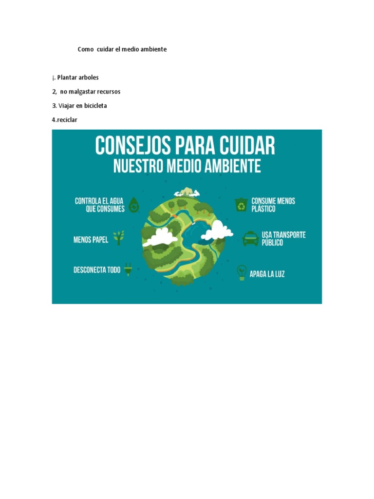 Como Cuidar El Medio Ambiente | PDF | Ciencia y matemáticas