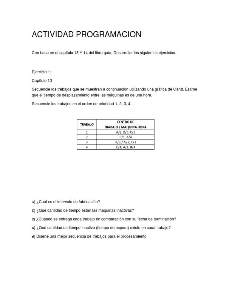 Actividad Programacion | PDF