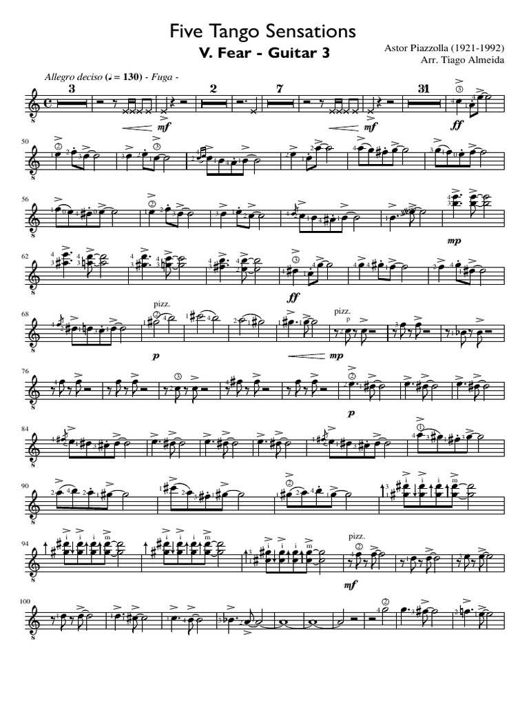 Five Tango Sensations Guitar 3 | PDF