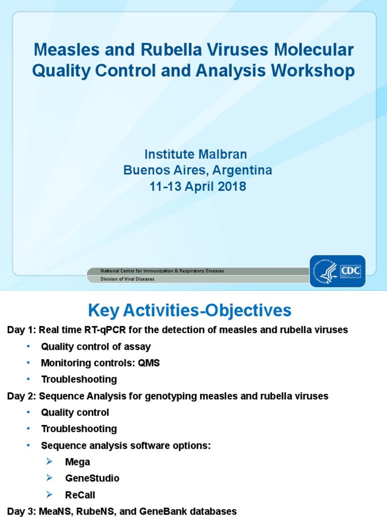 Measles and Rubella Viruses Molecular Quality Control and Analysis Workshop | PDF | Dna ...