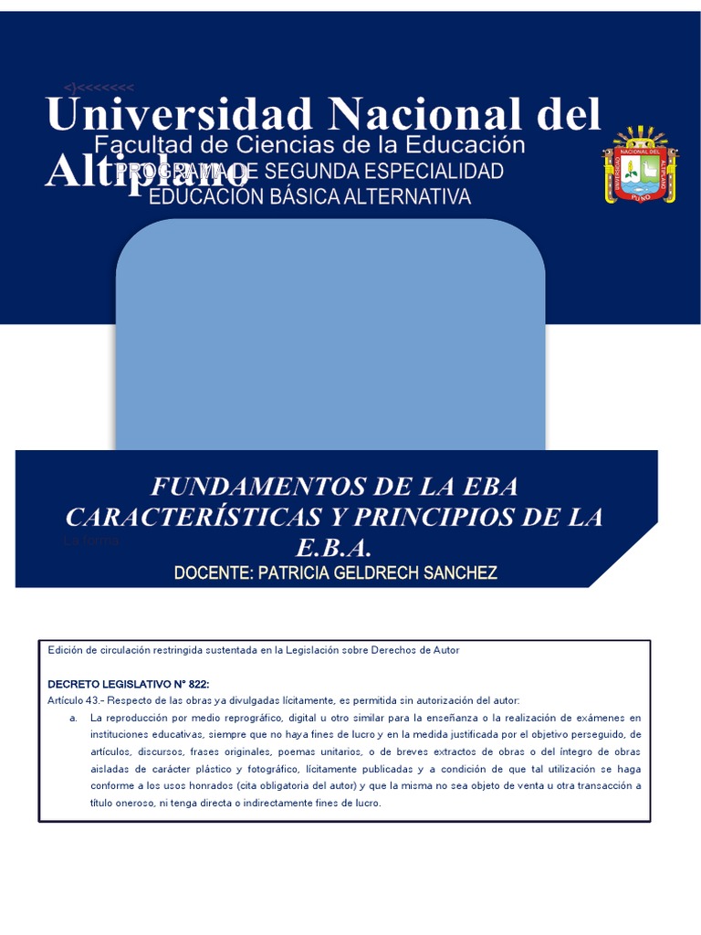 Lectura - Fundamentos de La EBA | PDF | Aprendizaje | Evaluación