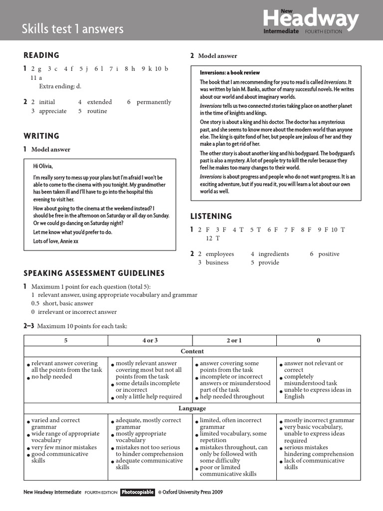 Hwy Int Skillstest Answers | PDF | Vocabulary | Internet Hwy Int Skillstest Answers | PDF | Vocabulary | Internet