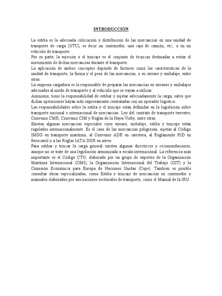 Estiba y Desestiba: Guía Práctica | PDF | Máquina elevadora | Economias