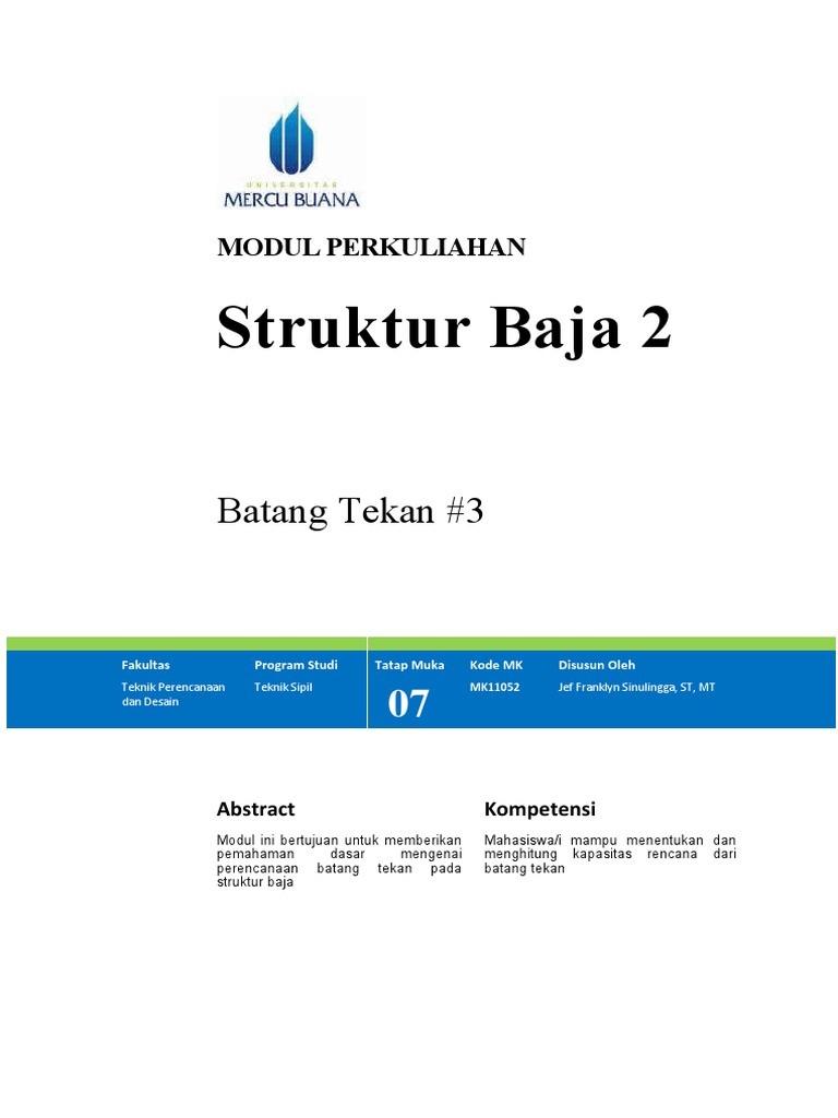 Modul Struktur Baja 2 - (TM7) | PDF