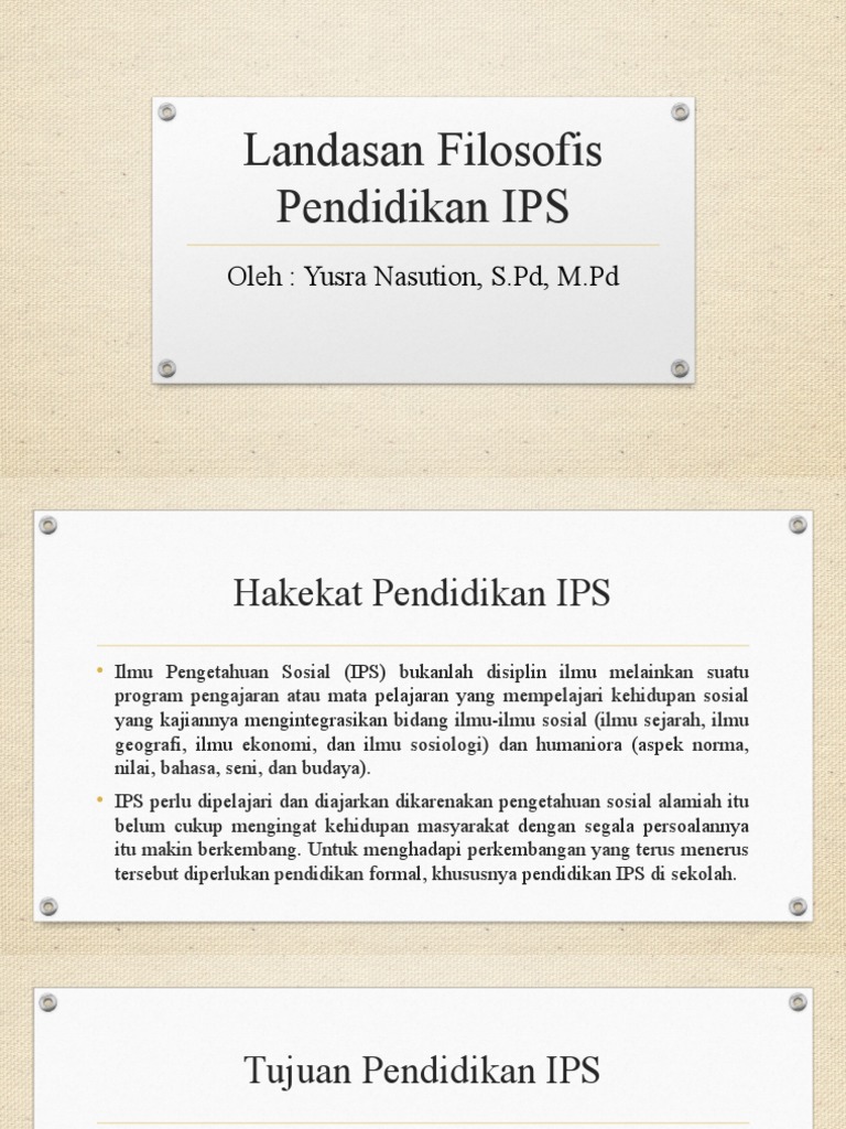 Landasan Filosofis Pendidikan IPS | PDF