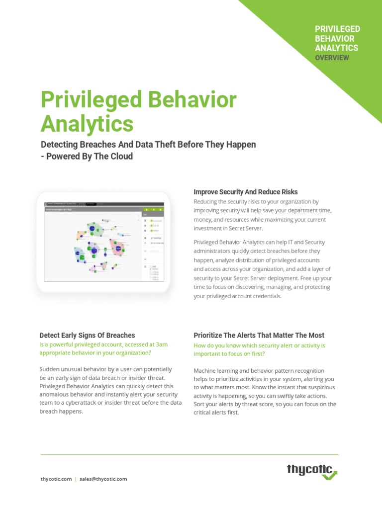 Datasheet Privileged Behavior Analytics | PDF | Security | Computer Security