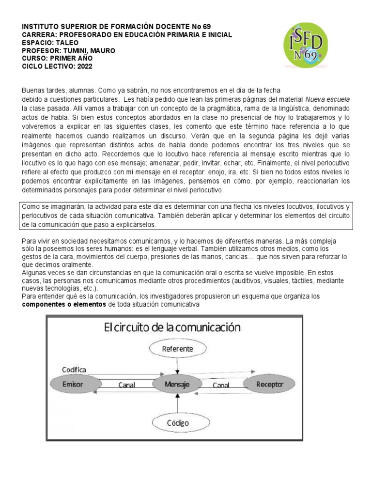 Actividades Martes 14 de TALEO | PDF | Comunicación | Lingüística